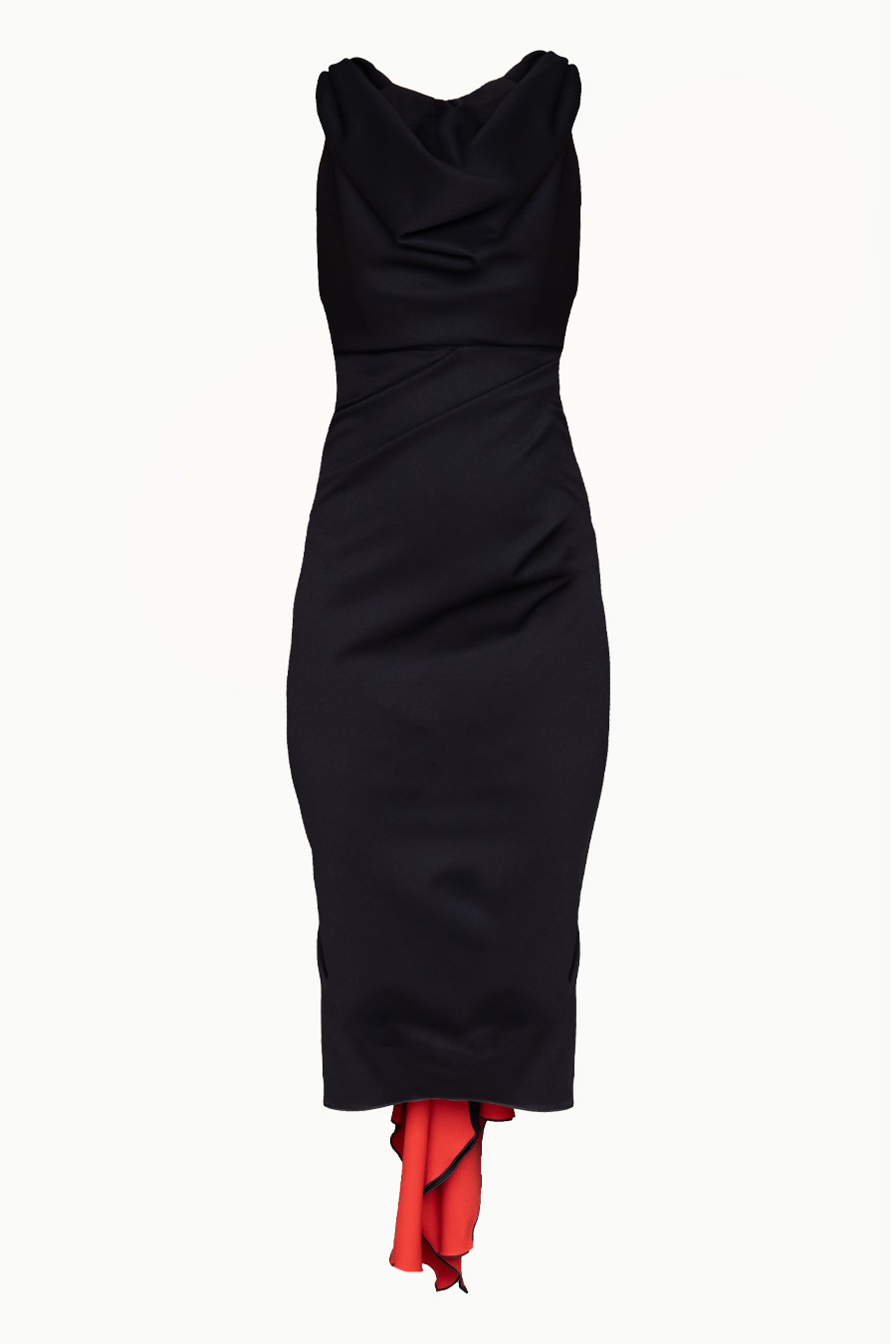 Kevan Jon Sian Drape Dress (Black - 8) | Willow Collective